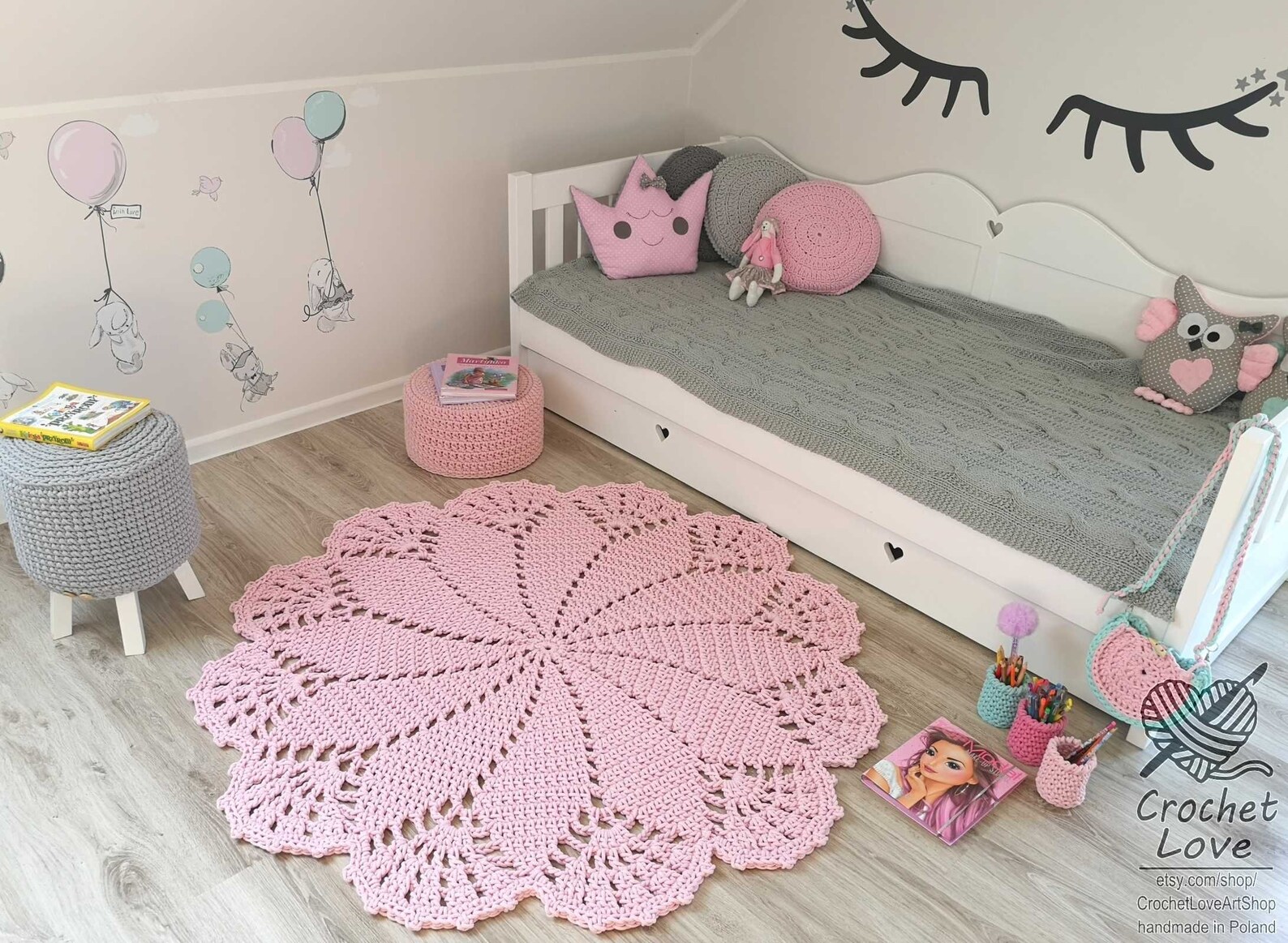 Many Colors Sizes 130cm 180cm Handmade Crochet Rug - Etsy