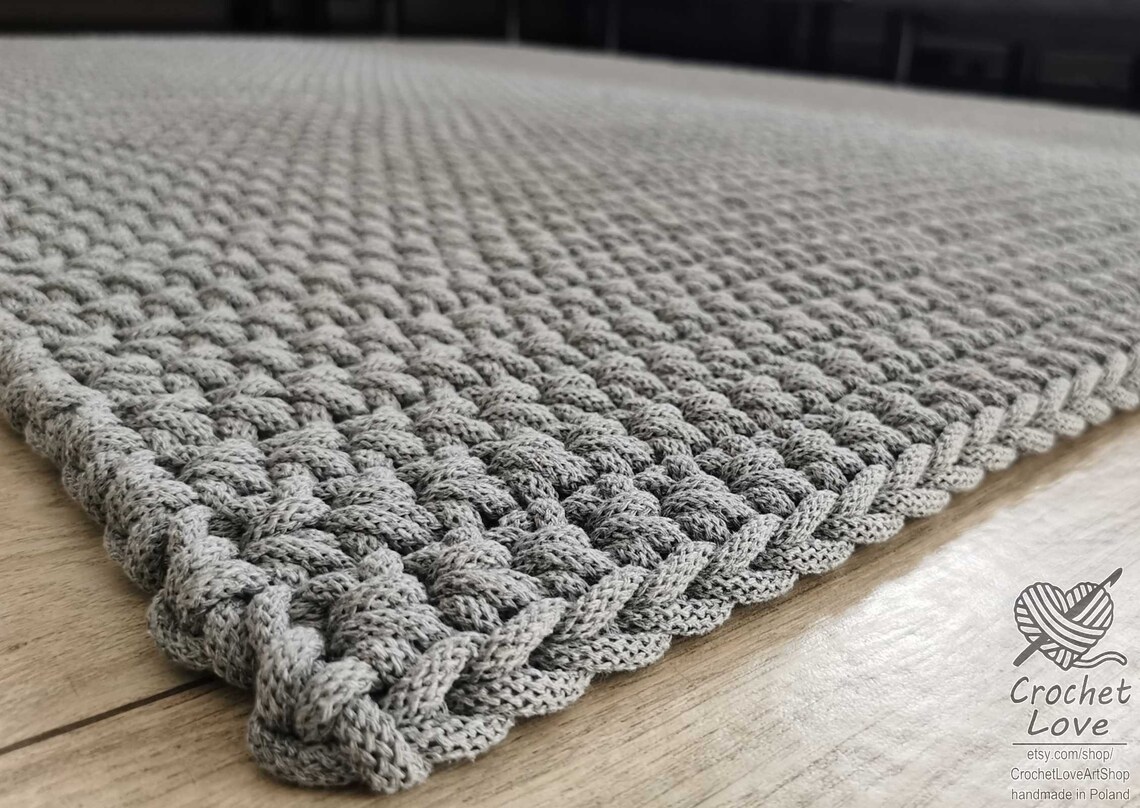 Many Colors Rectangular Simple CROCHET RUG Rectangular | Etsy
