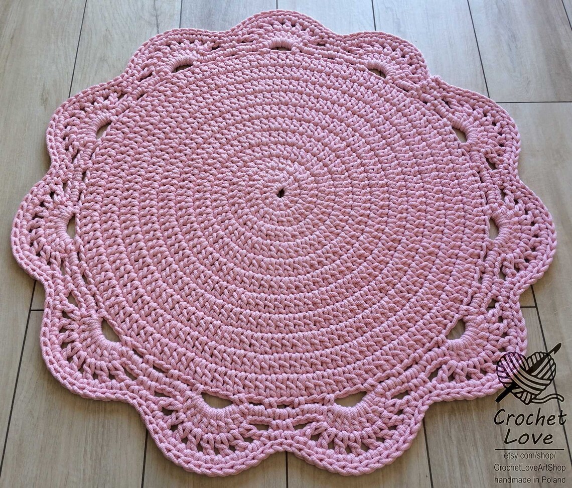 Many Colors Many Sizes Modern CROCHET RUG Round Rug - Etsy
