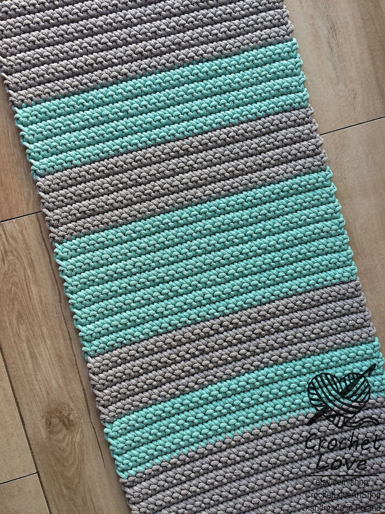 Rectangular CROCHET RUG Rectangular Carpet Crochet Rug - Etsy