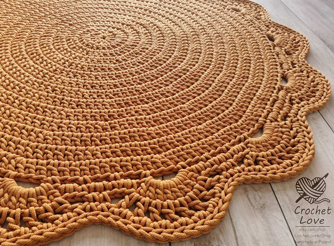 Many Colors, Many Sizes, Modern Crochet RUG, Round Rug, Teppiche, Runde ...