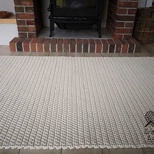 Rectangular CROCHET RUG, Rectangular Carpet, Crochet Rug, Knitt Carpet ...