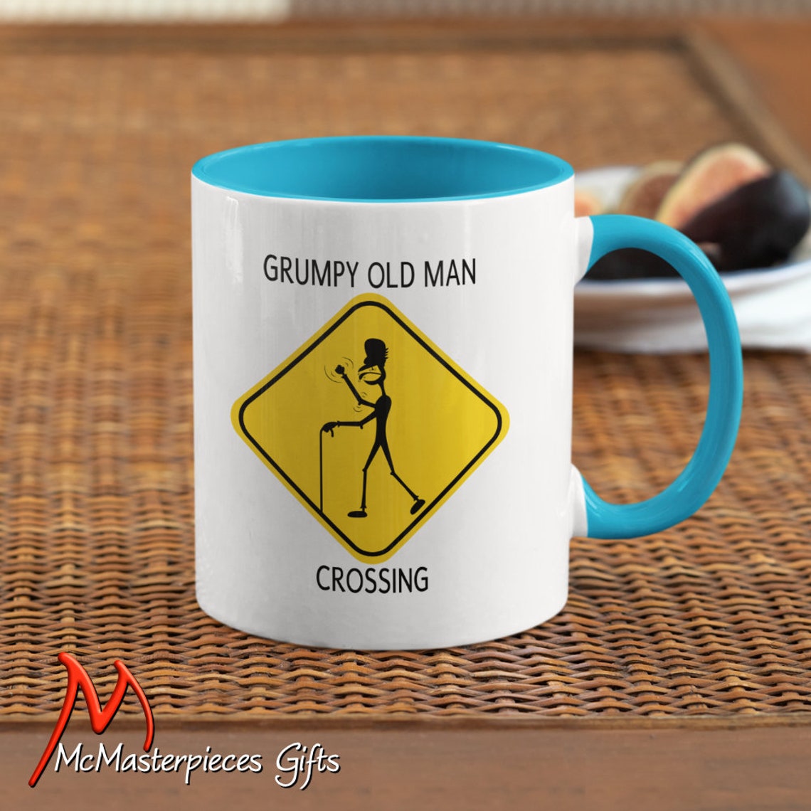 Funny 11 oz. Old Man Coffee Mug With Colour Inside and On | Etsy