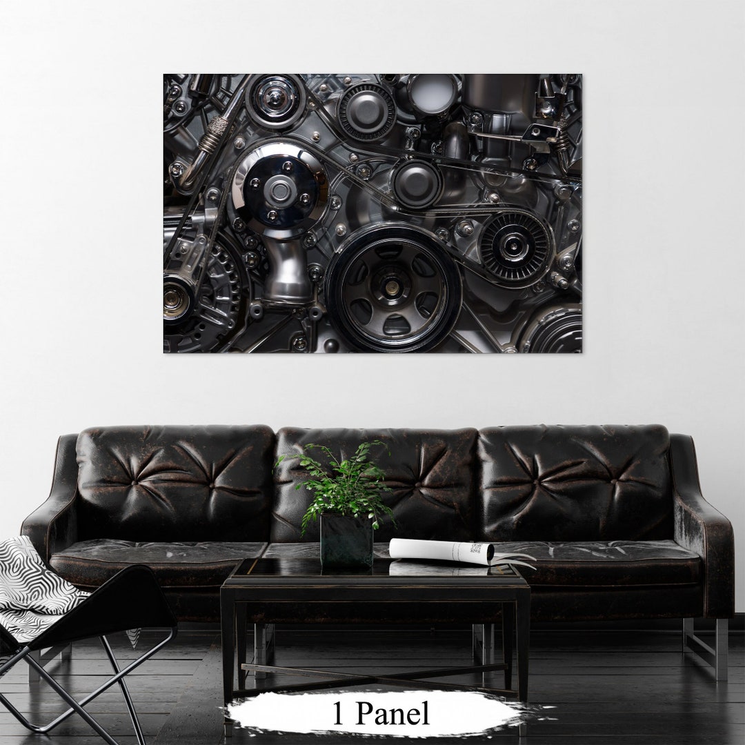 Engine Canvas Motor Wall Art Auto Mechanic Gift Auto Repair - Etsy