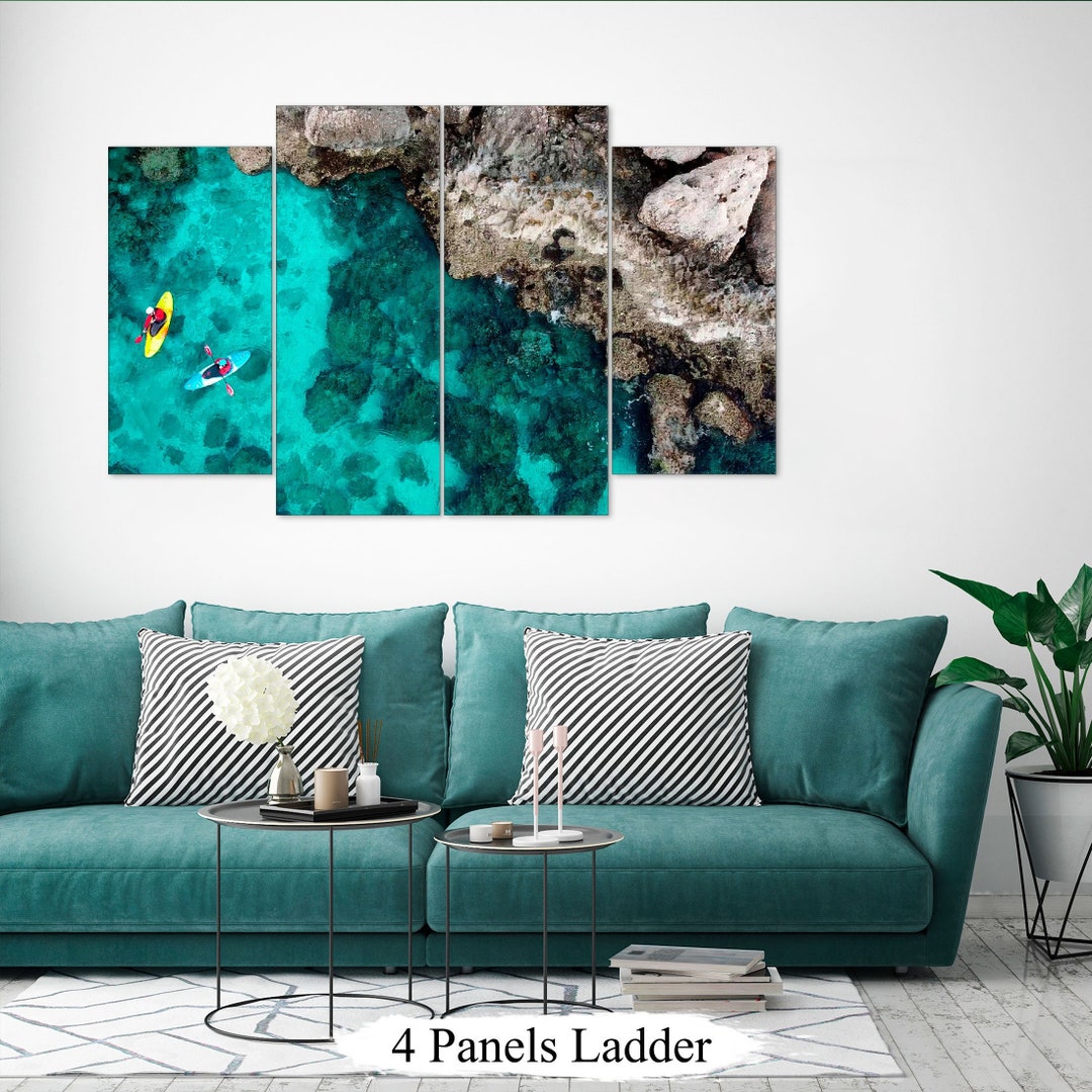 Canoeing Canvas Nature Wall Decor Water Sport Wall Art Lake - Etsy