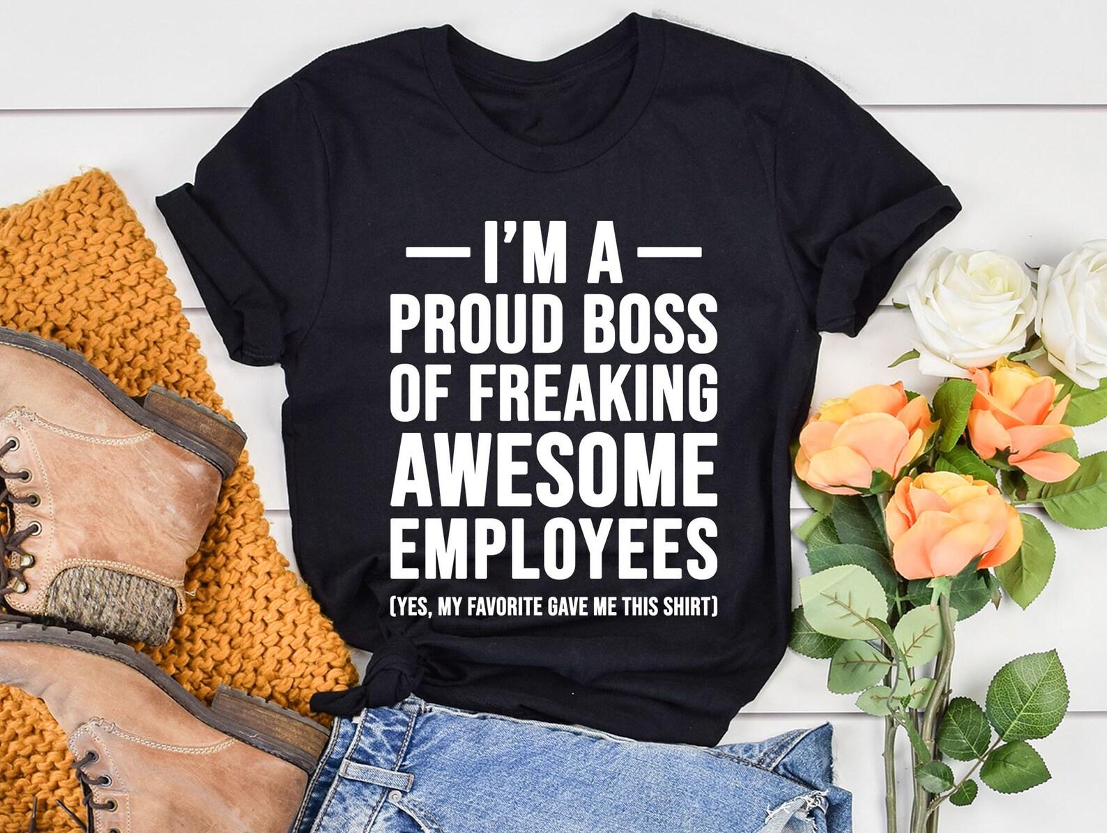 Funny Boss Gift I'm a Proud Boss T Shirt Worlds Best Boss | Etsy