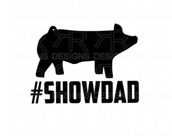 Show pig decal | Etsy