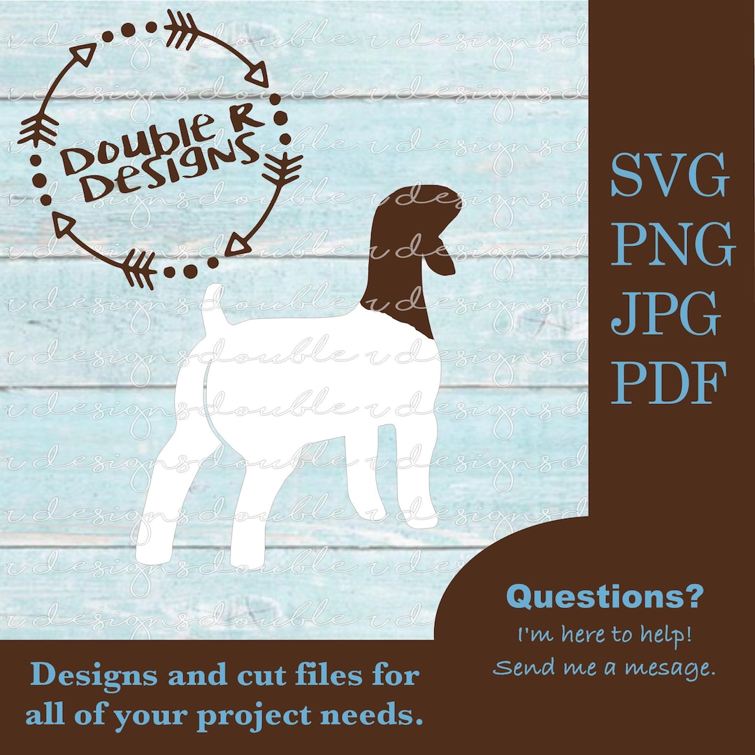 Show Goat SVG, Market Goat, Boer Wether (PDF, JPG) - Etsy