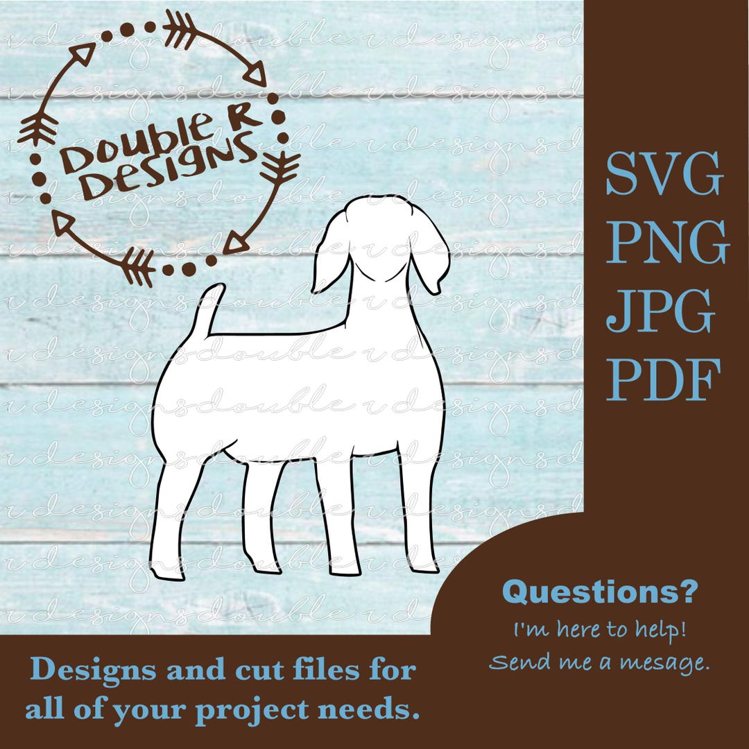 Boer Goat SVG, Doe Show Goat Clipart (digital Download) - Etsy