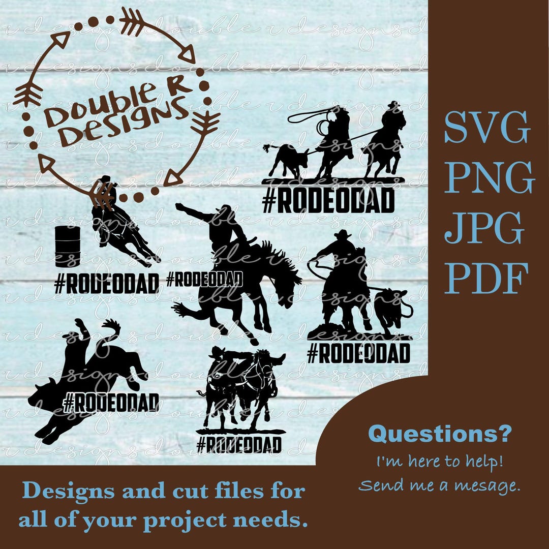 Rodeo Dad Clip Art, Western SVG, PDF, JPG (digital Download) - Etsy