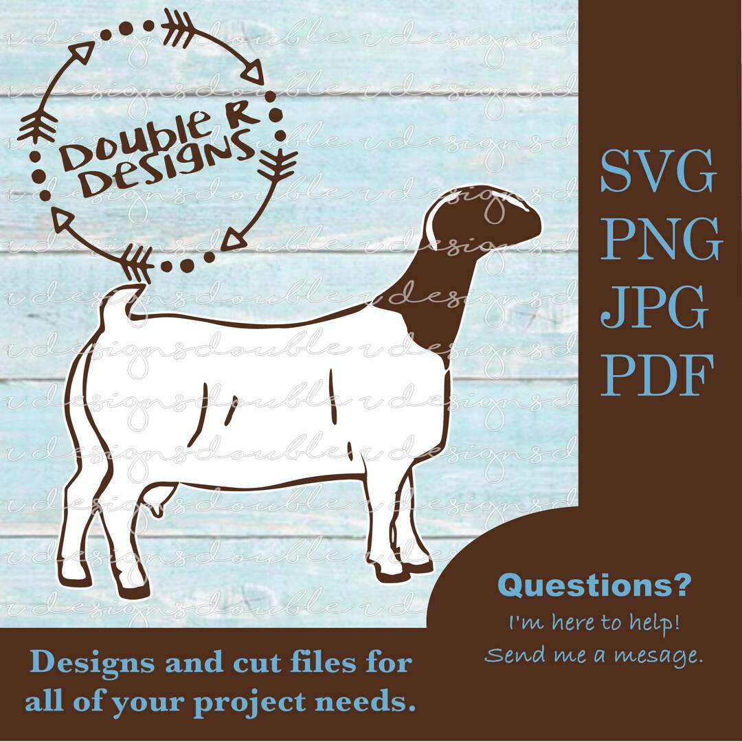 South African Boer Doe SVG, Show Doe Clip Art (PDF, JPG) - Etsy
