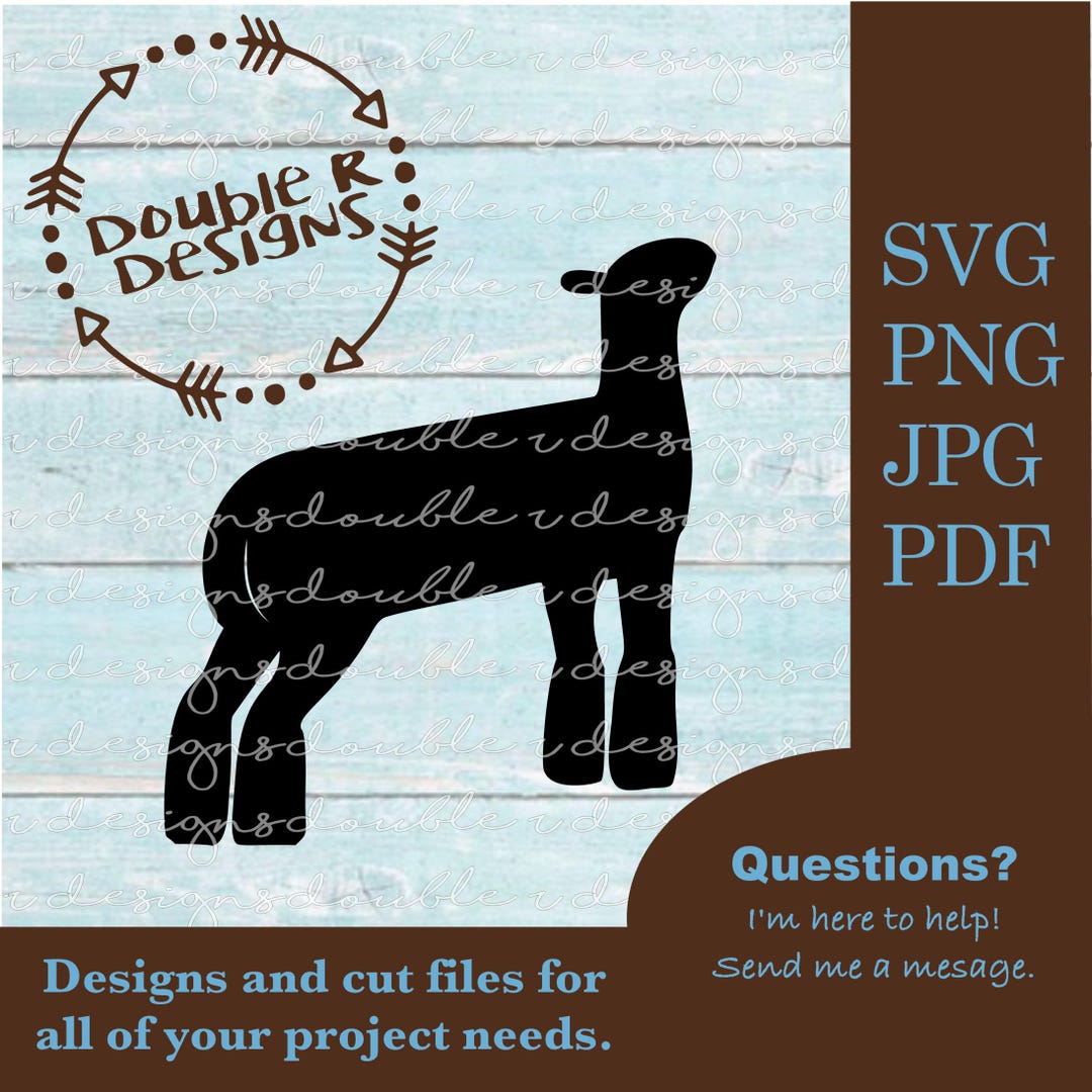 Show Lamb SVG, FFA 4H Clipart, Small Business File (svg, Pdf, Jpg) - Etsy