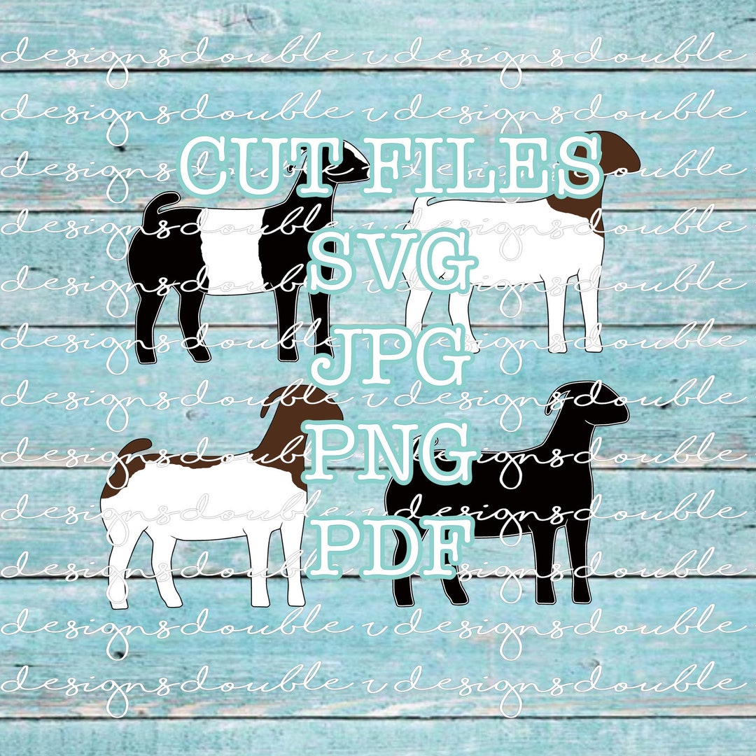 Show Goat SVG Files: Boer Doe Clip Art (4-pack) (digital Download) - Etsy