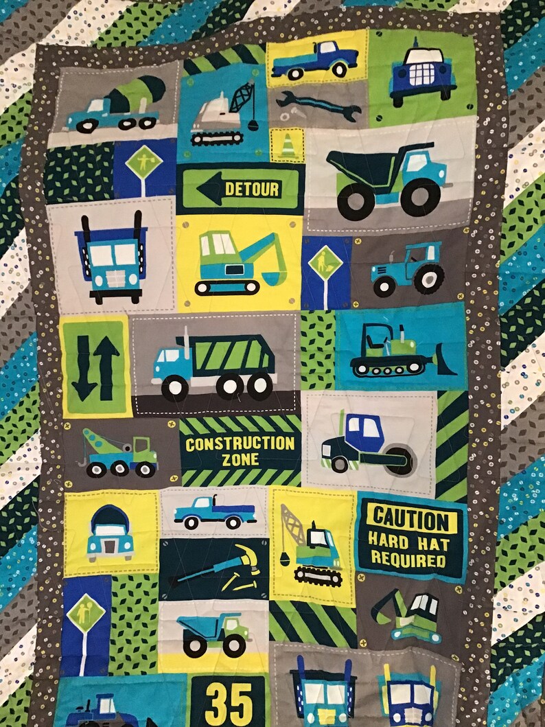 Construction Themed Quilt | Etsy