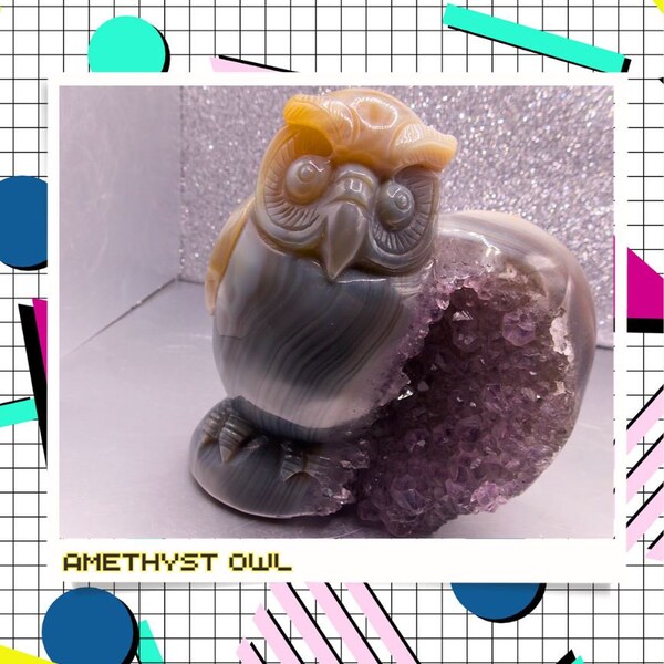 Amethyst Owl - Etsy