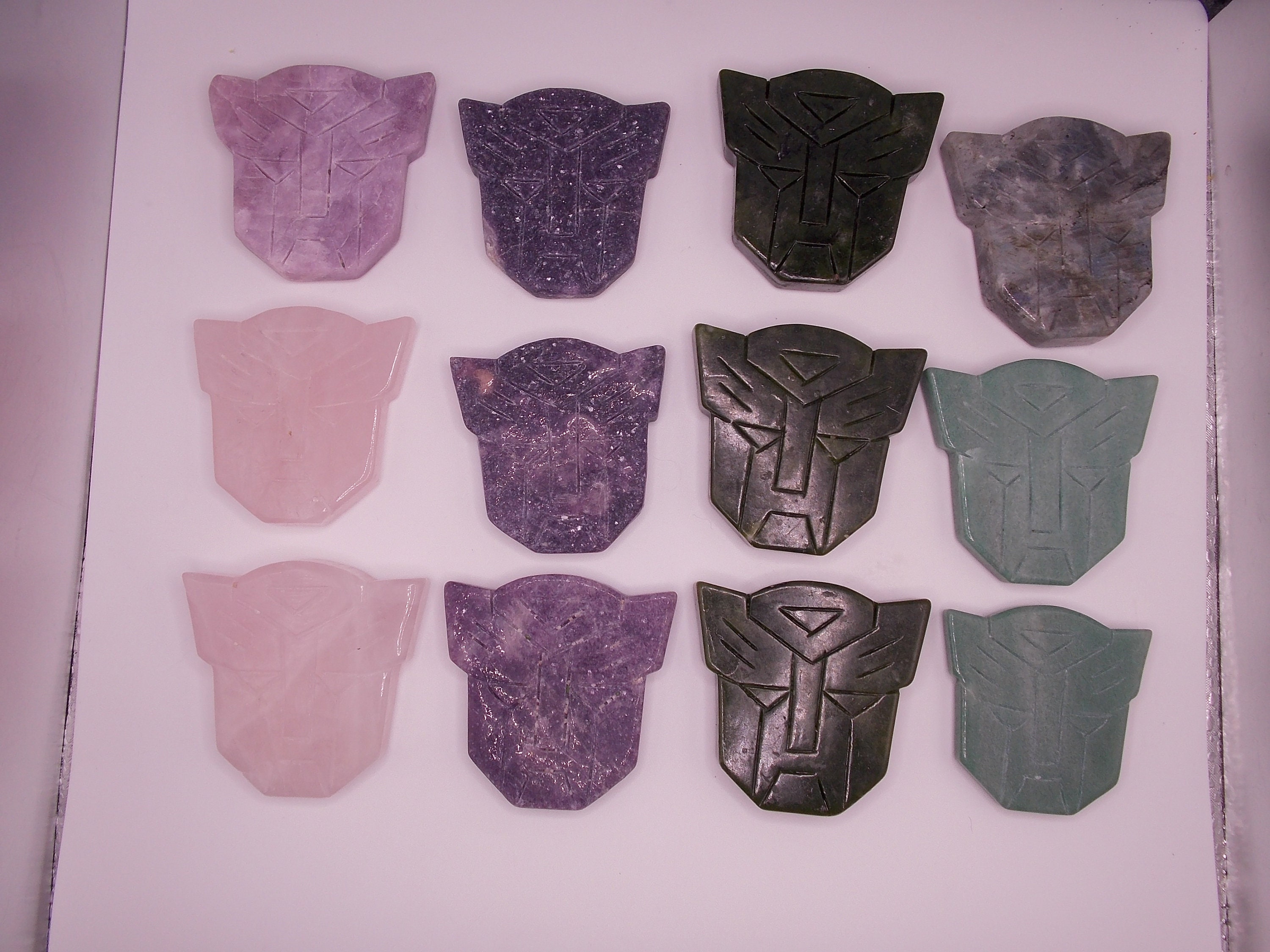 Crystal Transformers Robot Rose Quartz Lepidolite - Etsy