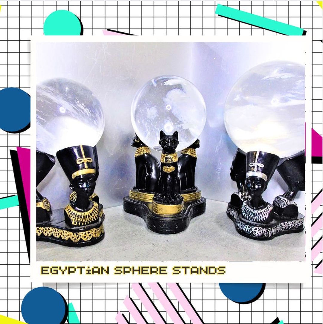 Egyptian Sphere Stand(sphere Not Included) | Cleopatra, Pharaoh, Bastet ...