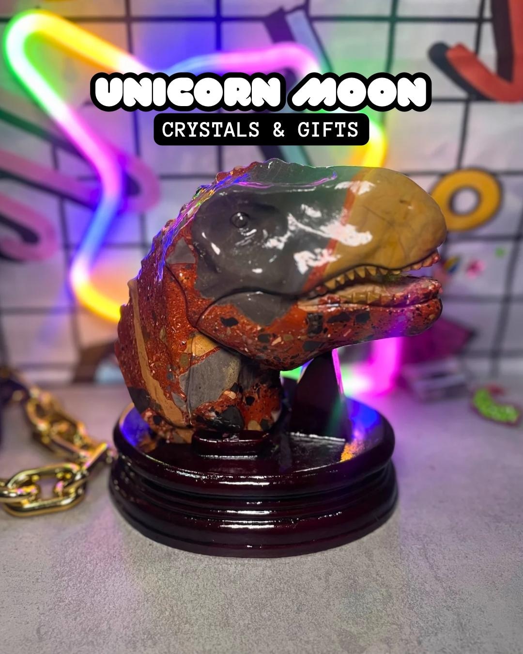 6in Brecciated Jasper T-rex Bust| Dinosaur Head| Jurassic Hand Carved ...