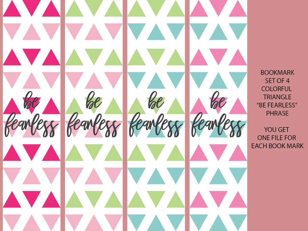 Printable Bookmarks- SET OF 4 - Etsy