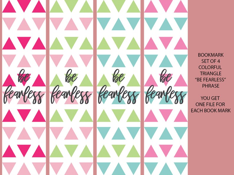 Printable Bookmarks- SET OF 4 - Etsy