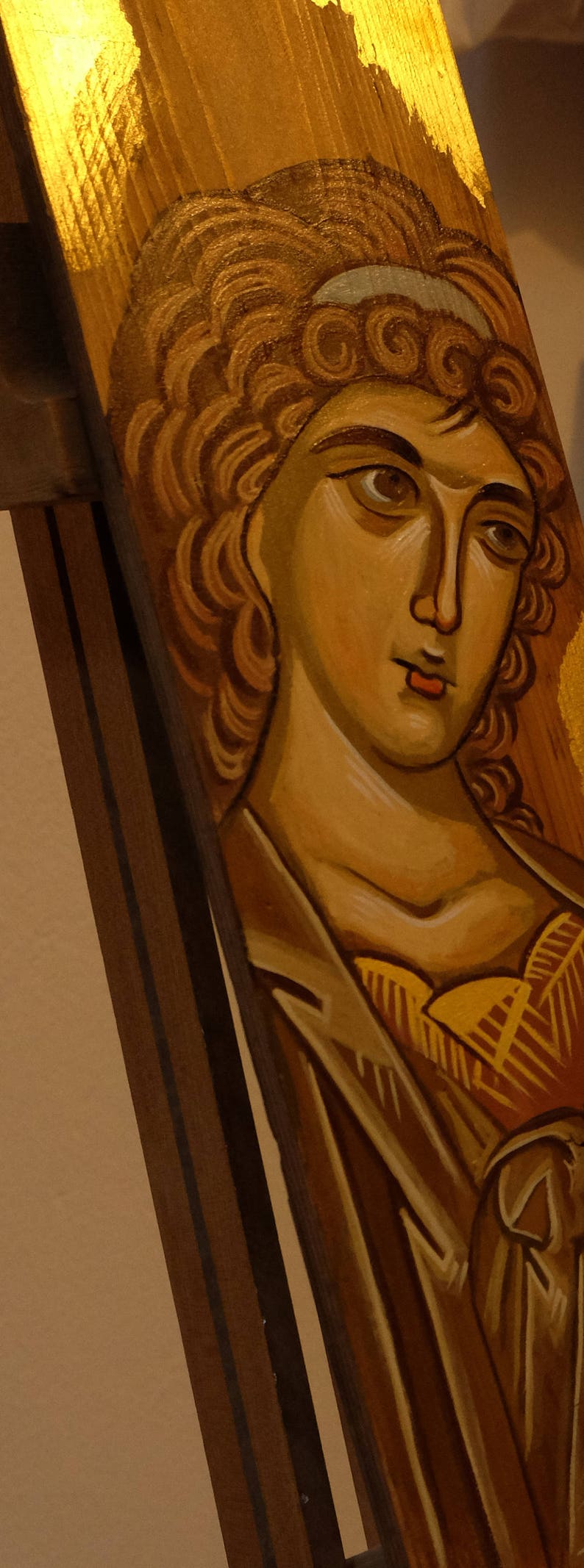 Angel Handmade Portrait Icon Orthodox Greek Byzantine Religious With ...