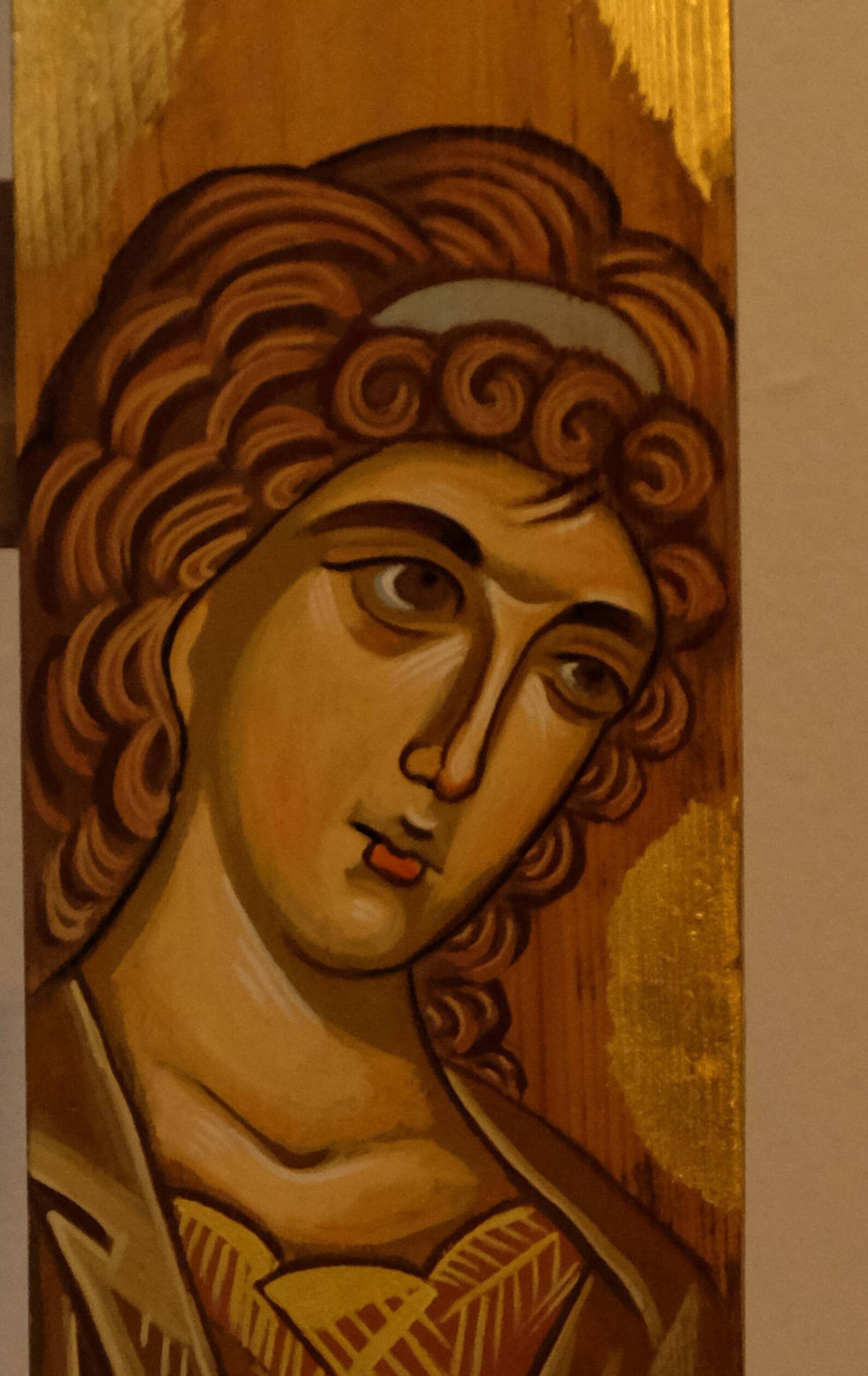 Angel Handmade Portrait Icon Orthodox Greek Byzantine Religious With ...