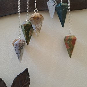 Crystal Pendulums. Facited Authentic Crystal, With Chain. Genuine ...