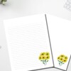 Minimalist Floral Lined Printable Letter Writing Paper, 8.5x11, Lined ...