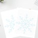 Winter Snowflake Lined Printable Letter Writing Paper, 8.5x11, Lined ...