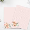 Cute Koala Floral Printable Letter Writing Paper, 8.5x11, Lined Unlined ...