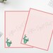 Cactus/succulents Lined Printable Letter Writing Paper, 8.5x11, Lined ...