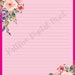 Minimalist Floral Printable Letter Writing Paper, 8.5x11, Lined Unlined ...