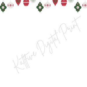 Christmas Bulbs Lined Printable Letter Writing Paper, 8.5x11, Lined ...