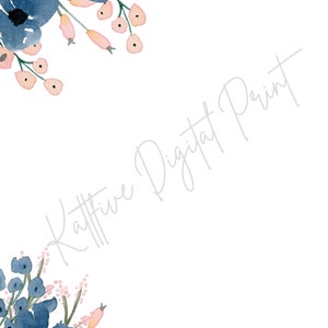 Minimalist Floral Lined Printable Letter Writing Paper, 8.5x11, Lined ...