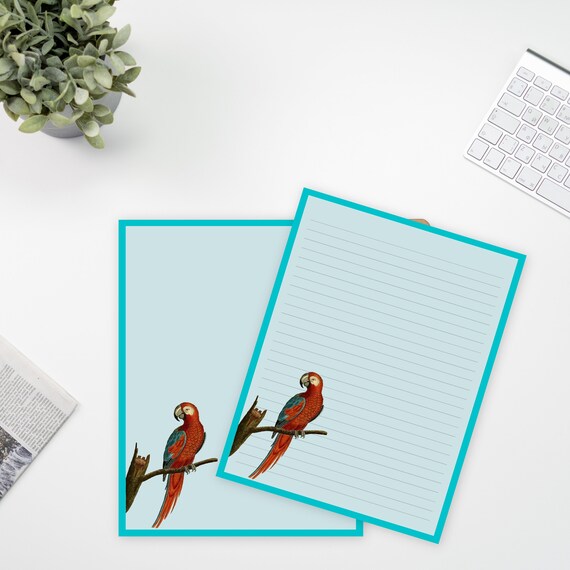 Minimalist Bird Lined Printable Letter Writing Paper 8.5x11 | Etsy