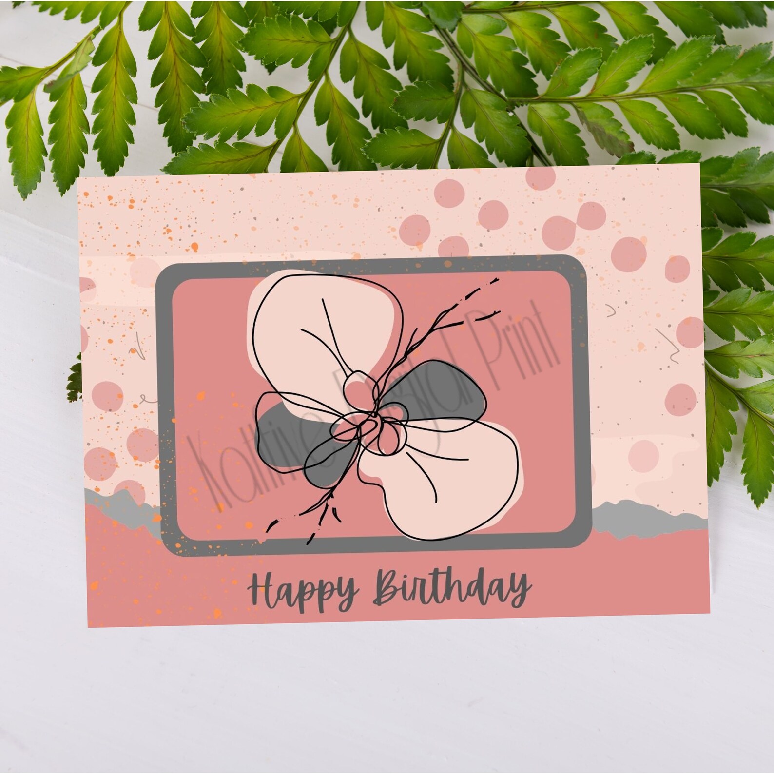 Pretty Birthday Card, Digital Birthday Card, Printable Card, Mother ...