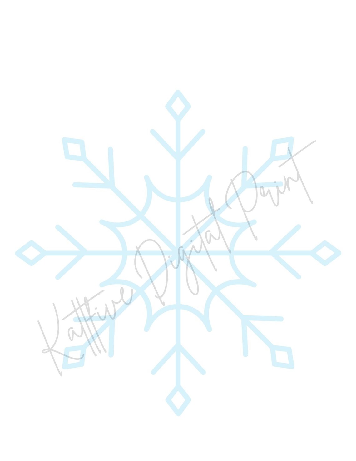 Winter Snowflake Lined Printable Letter Writing Paper, 8.5x11, Lined ...