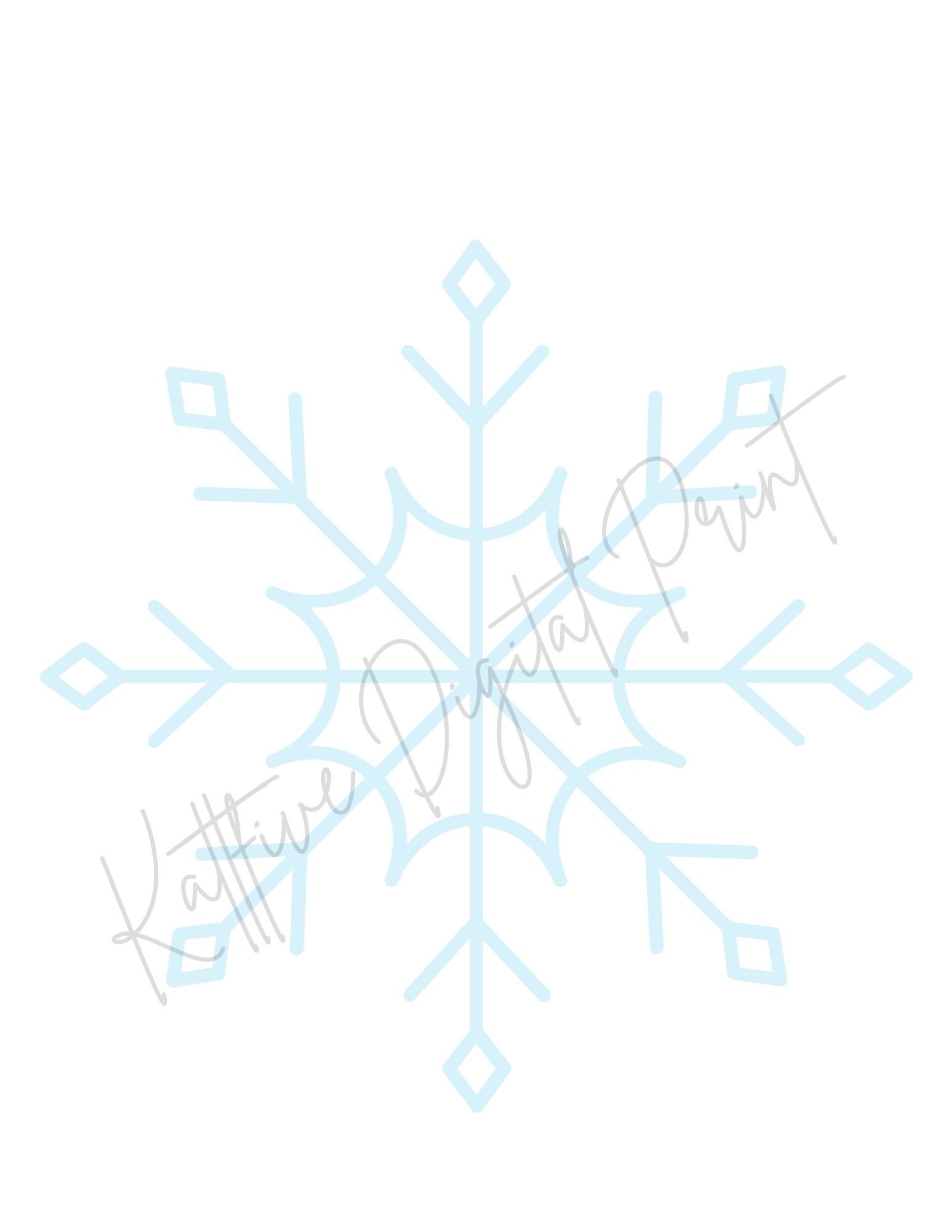 Winter Snowflake Lined Printable Letter Writing Paper, 8.5x11, Lined ...