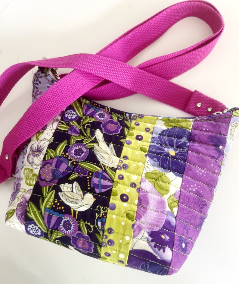 Discover the Perfect Quilted Purple Patchwork Crossbody Bag for Work or Play - Etsy