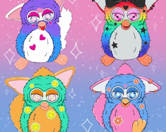 Smoking Furby Print, 90s Toy, 90s Nostalgia, 90s Art, Pop Art Toy, 90s ...