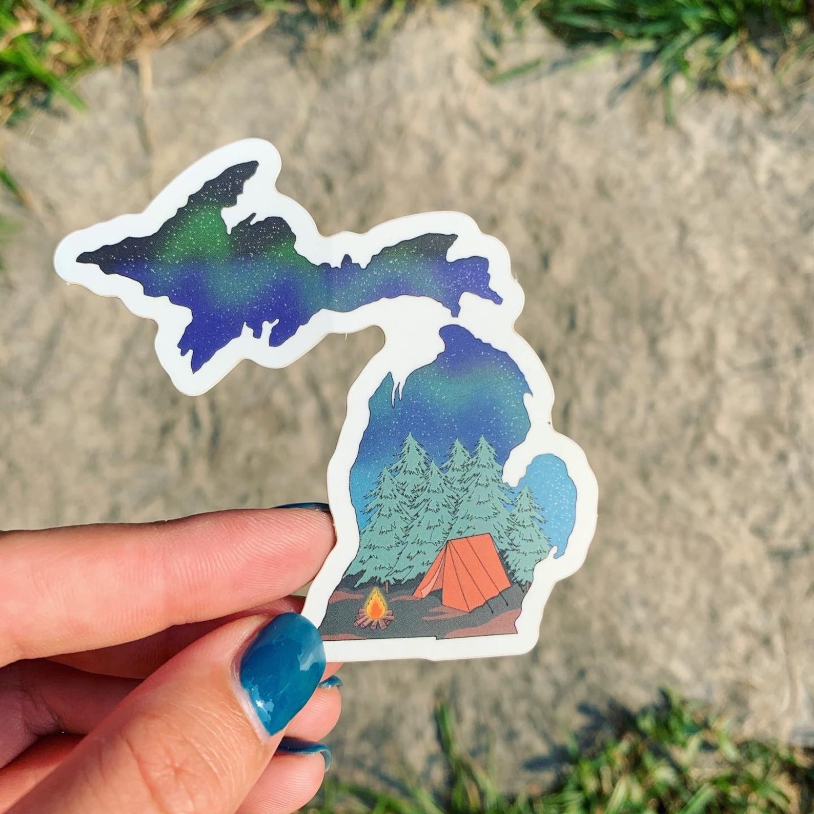 Michigan Camping Sticker/magnet - Etsy