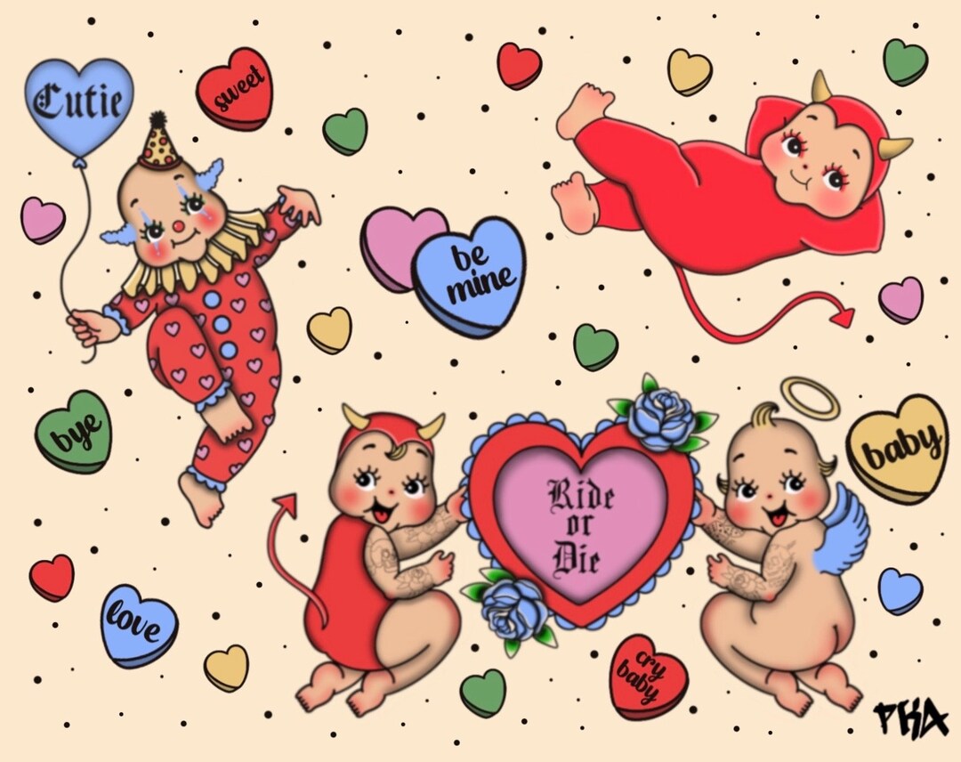 Kewpie Tattoo Flash - Etsy
