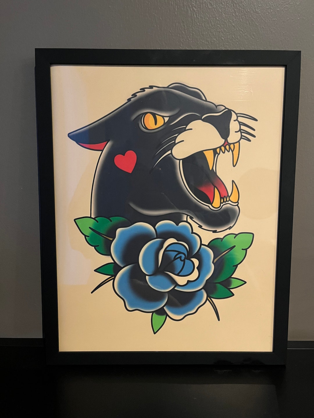 Panther Tattoo Flash - Etsy