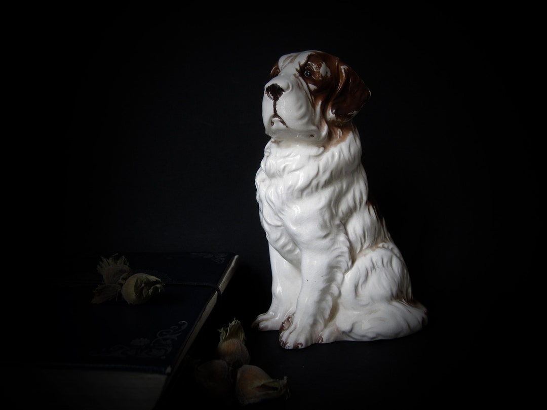 Trimont Ware Japan Ceramic Saint Bernard Dog Figurine. Hand Painted ...