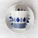 Rare Figgjo Flint Faience Coffee Cup and Saucer. Blue Cadiz Pattern ...