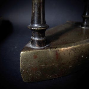 Antique Brass and Copper Small Coal Iron, Flat Iron, Sad Iron. Made in ...