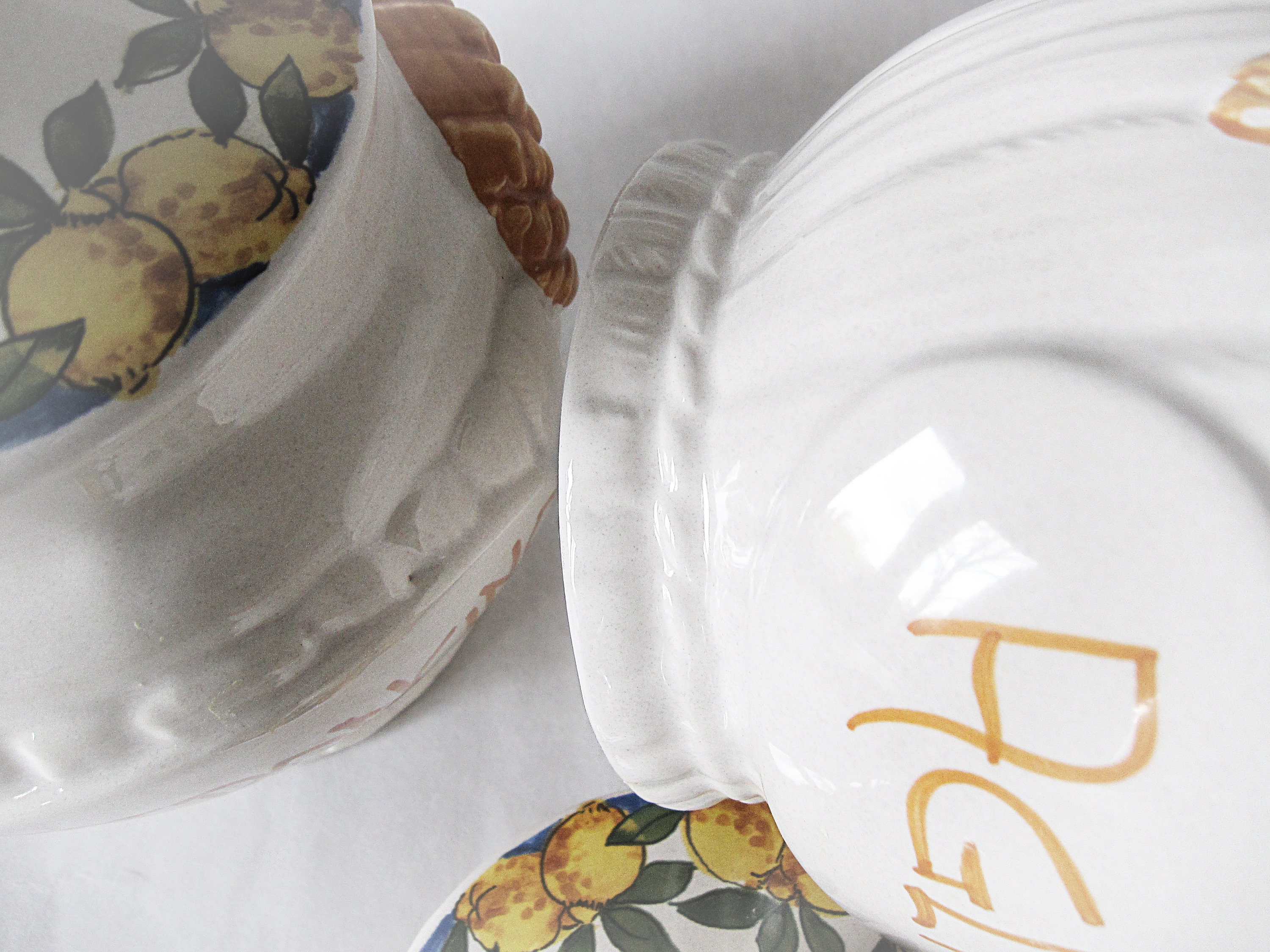 Set of Vintage Kitchen Jars for Chili Peppers and Garlic. Italian ...