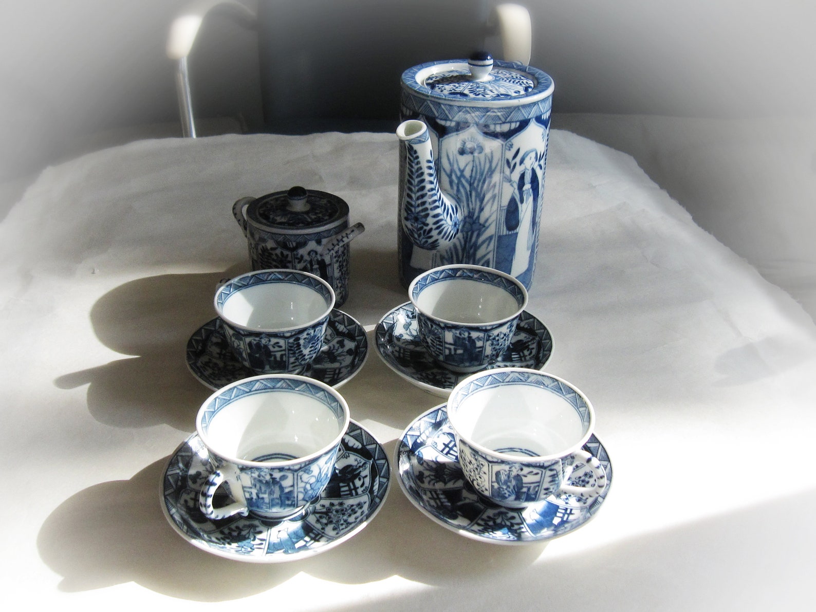 Mosa Maastricht Porcelain Tea Set, Lange Lijs long Eliza Design. Kangxi ...