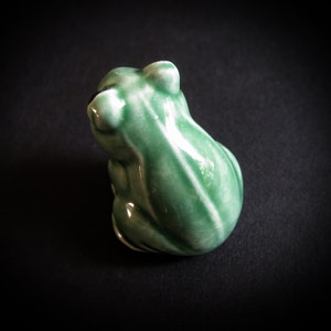 Goebel W Germany Porcelain Green Frog Figurine. Hand Painted Miniature ...