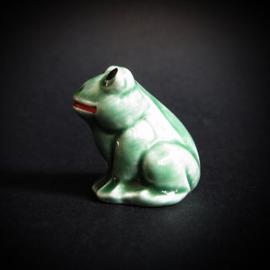 Goebel W Germany Porcelain Green Frog Figurine. Hand Painted Miniature ...